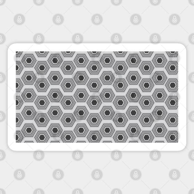Simple Hexagon Pattern - Hexagon - Sticker | TeePublic